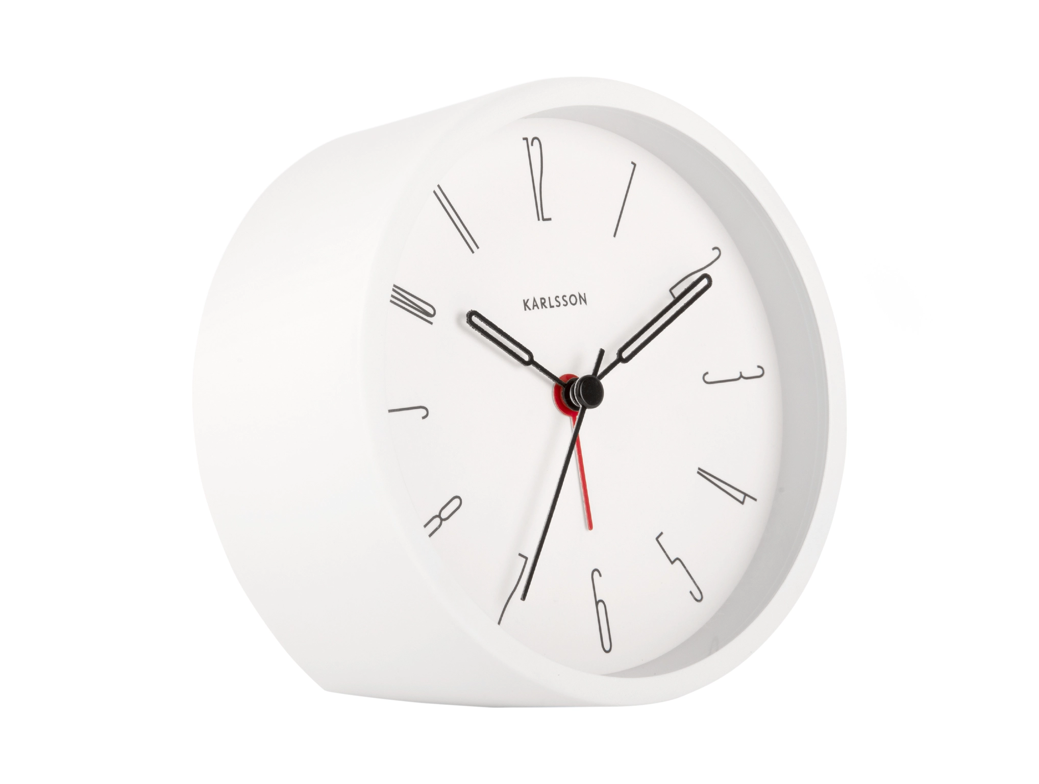 Alarm clock Belle Numbers iron white - TuinWereld