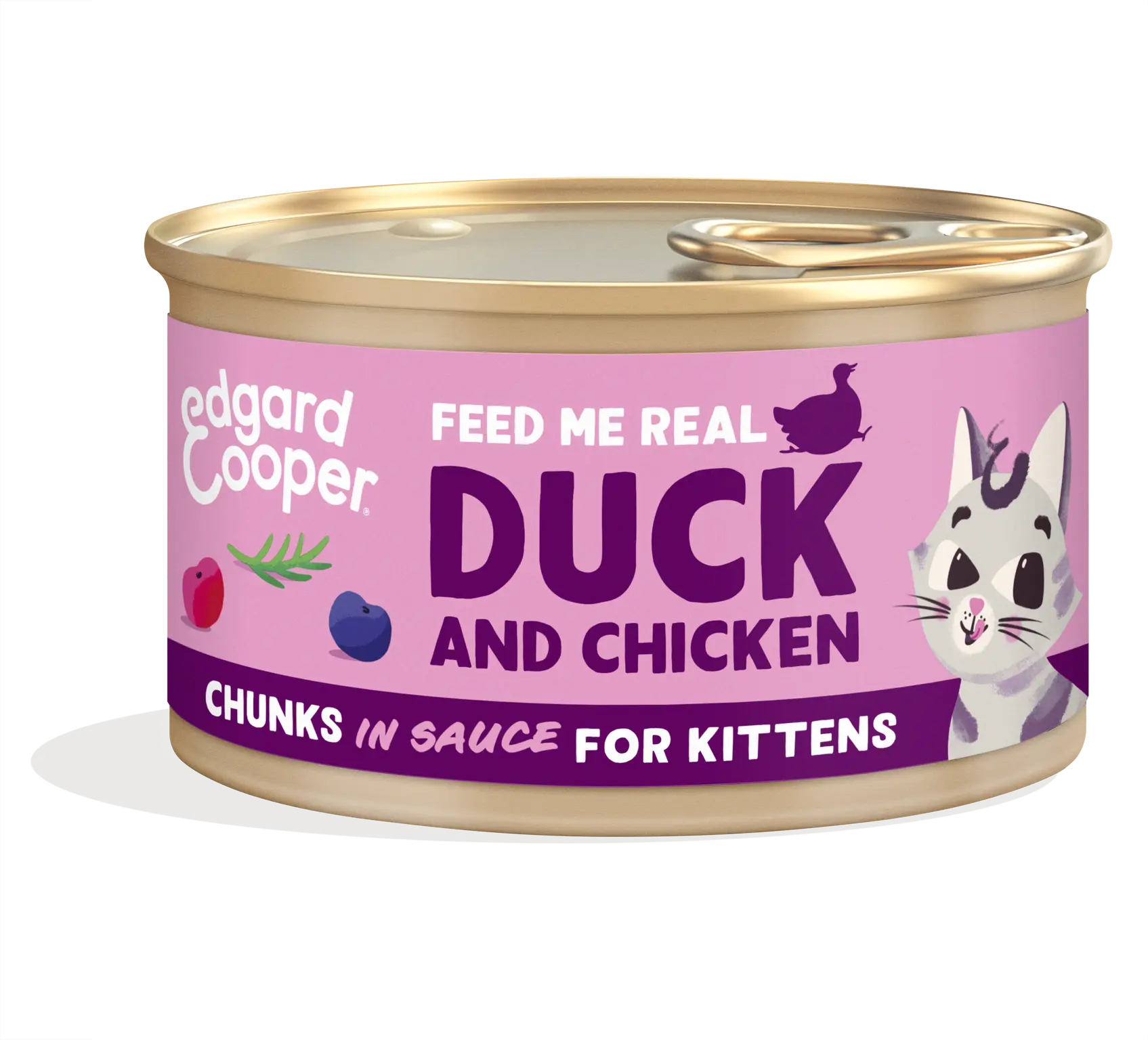 Edgard & Cooper Free-Run Duck And Chicken Chunks In Sauce For Kittens ...