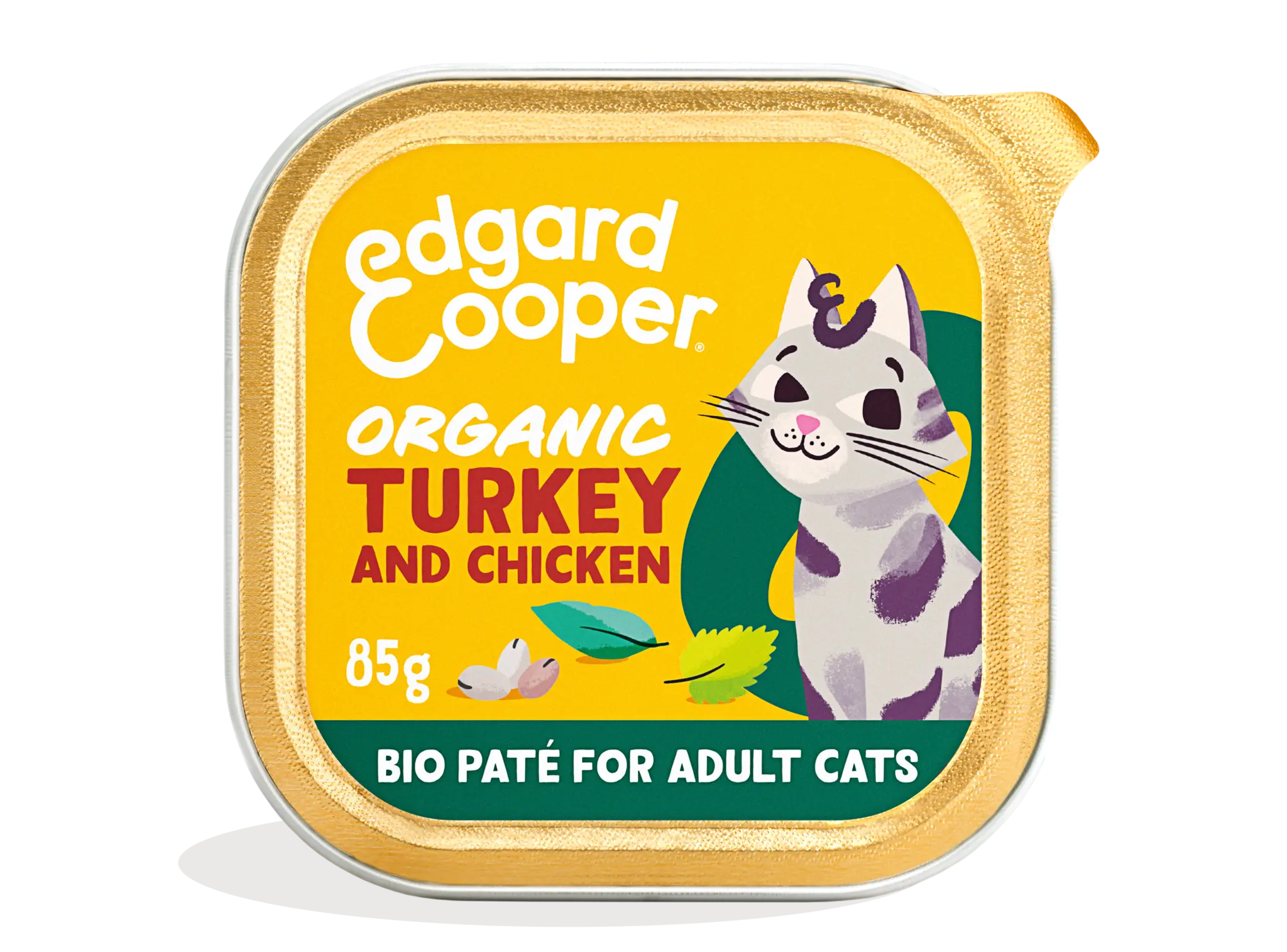 Edgard & Cooper Organic Turkey And Chicken Paté For Adult Cats 85G ...