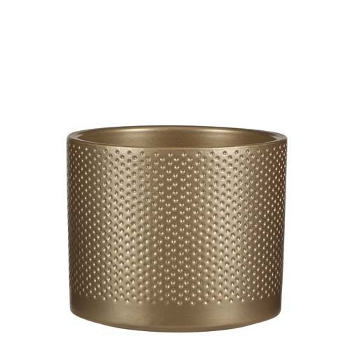 Era pot rond goud relief - h13xd15cm - TuinWereld