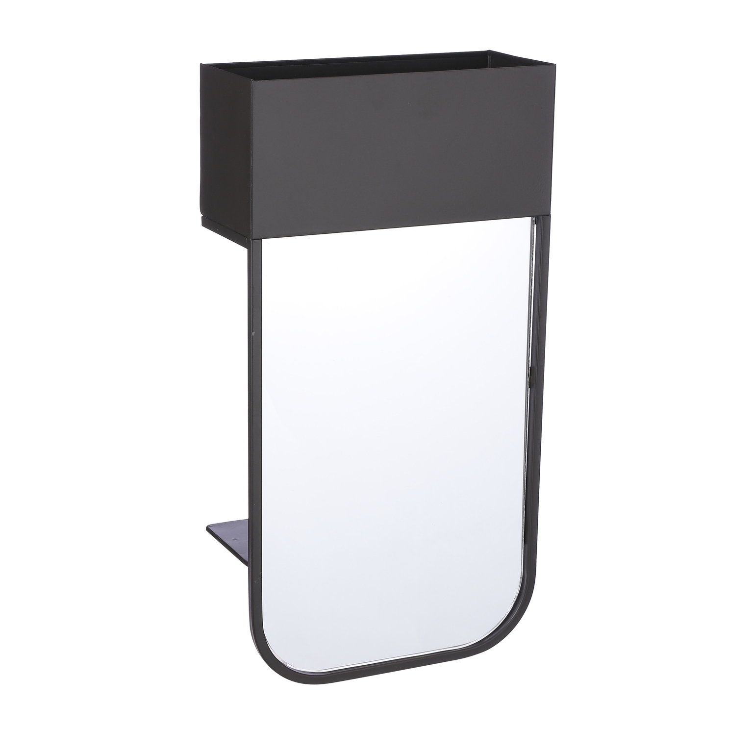 Nancy spiegel zwart - l28xb12xh53cm - TuinWereld