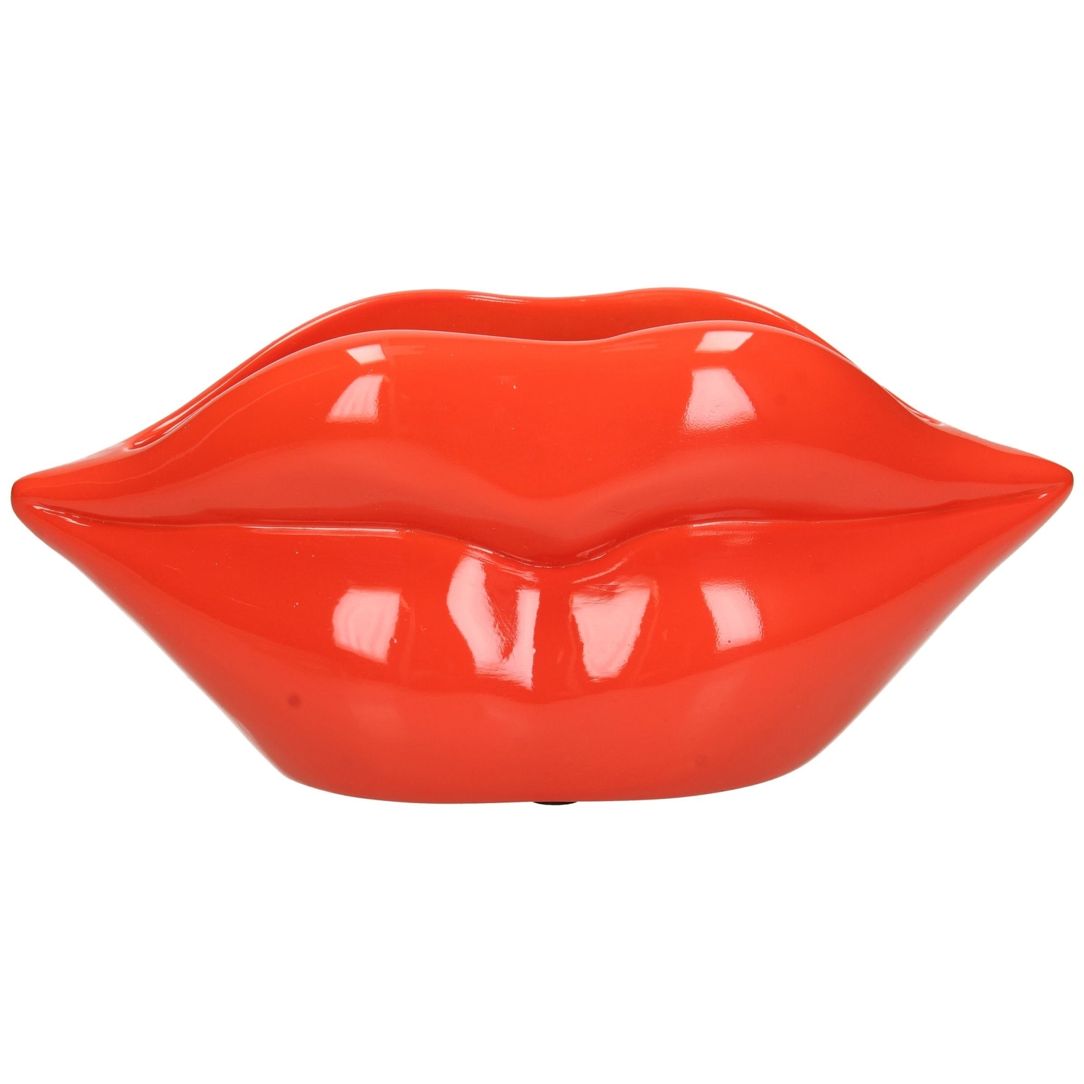 Planter Lips Polyresin Red 28x10x12.5cm - TuinWereld