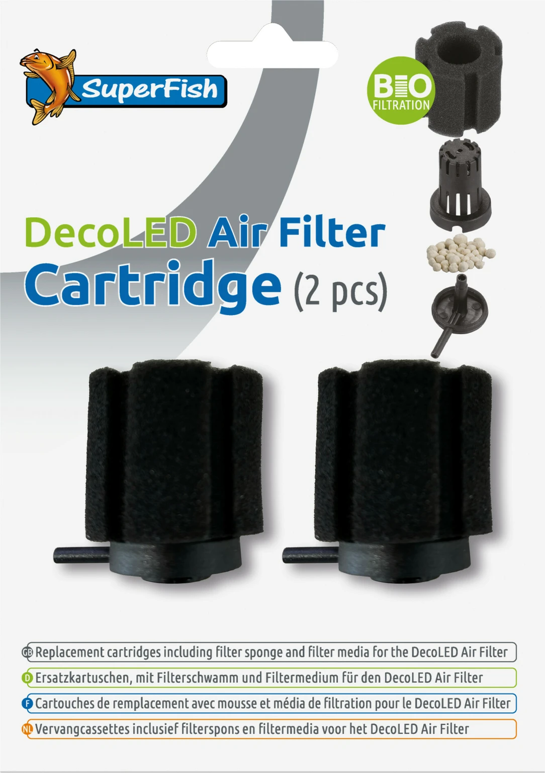 Superfish Cartridge deco led air filter 2Stuks - TuinWereld