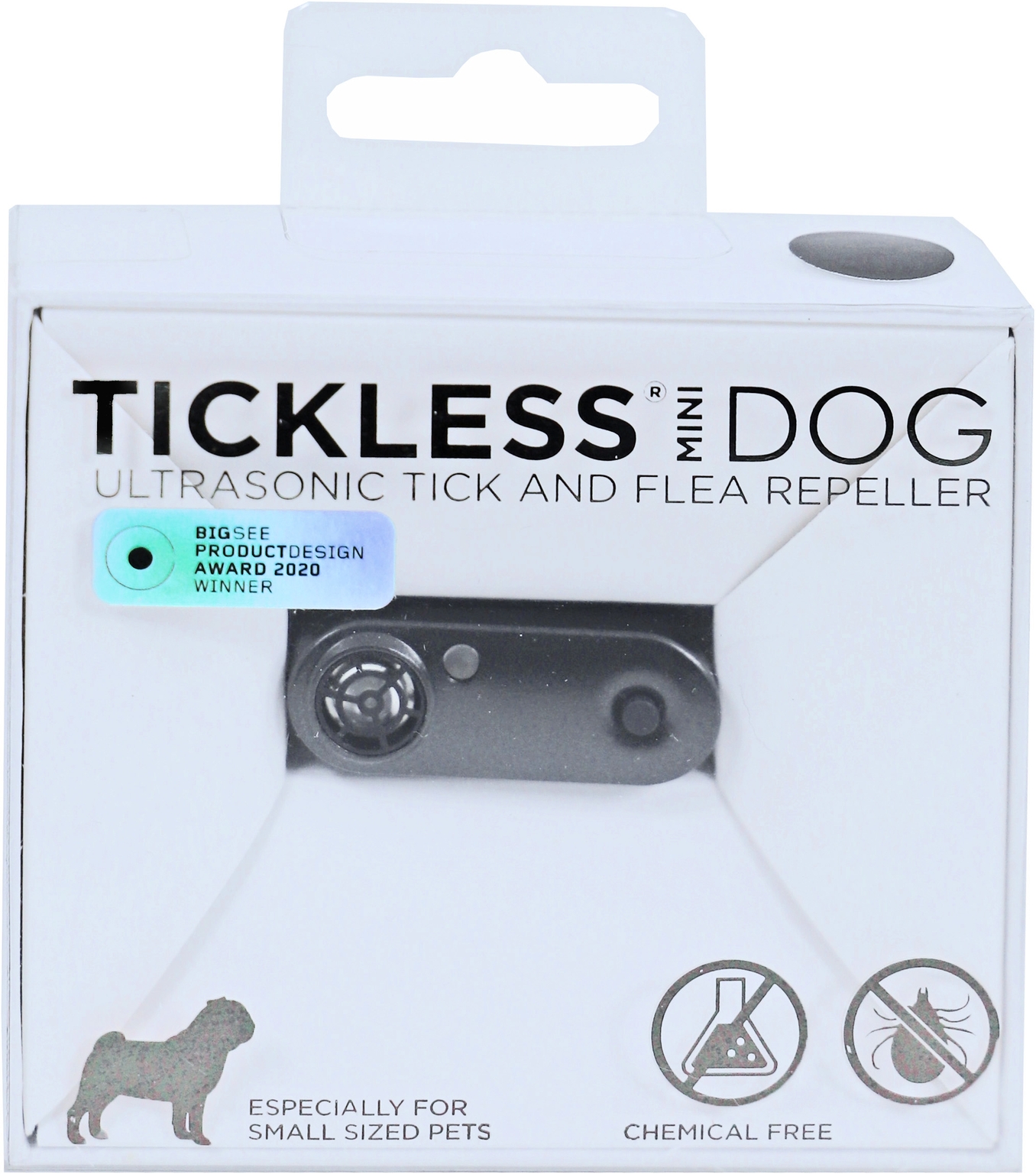 Tickless mini dog teek en vlo verjager zwart - TuinWereld