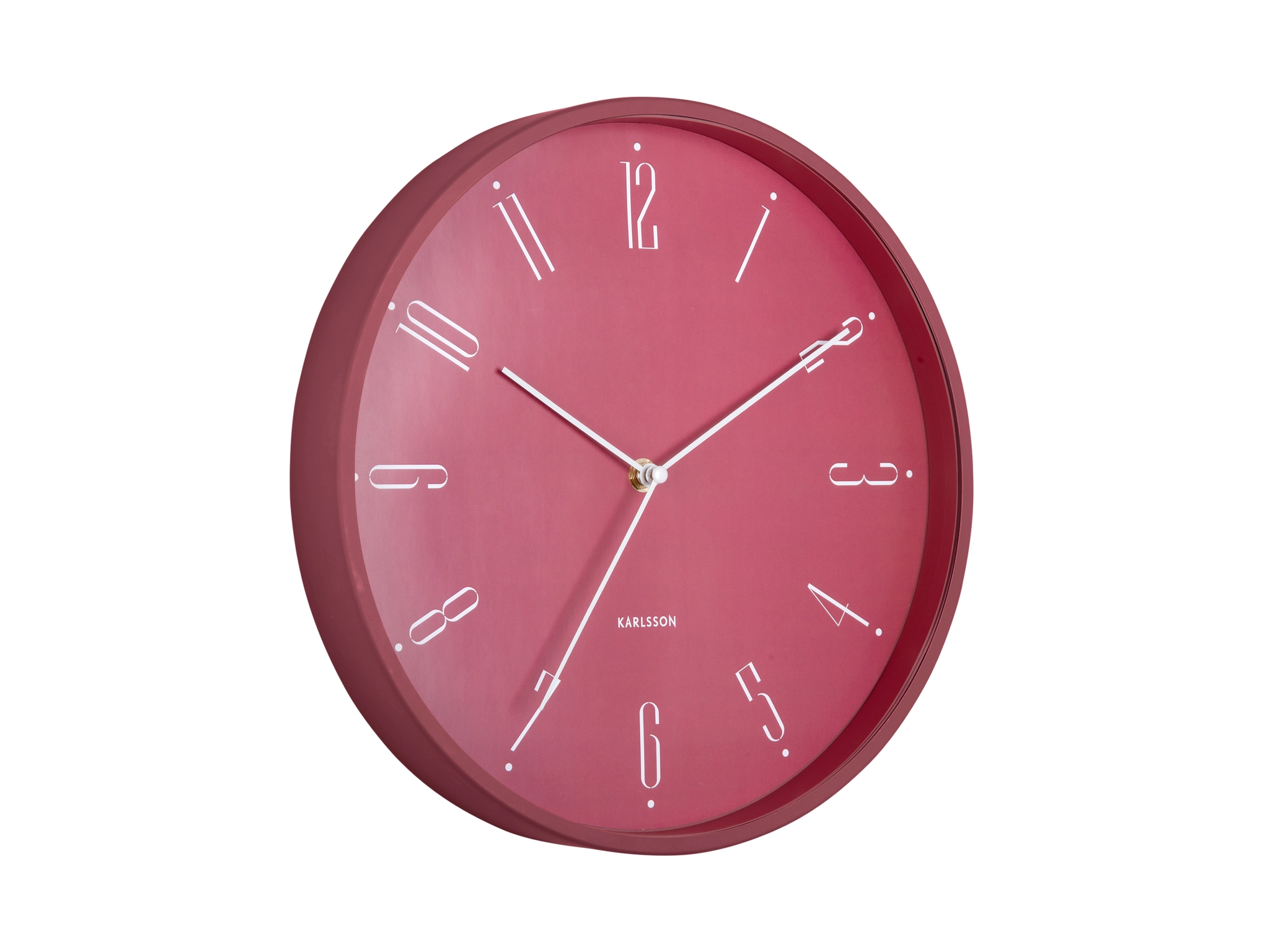 Wall clock Regal Numbers blush red - TuinWereld